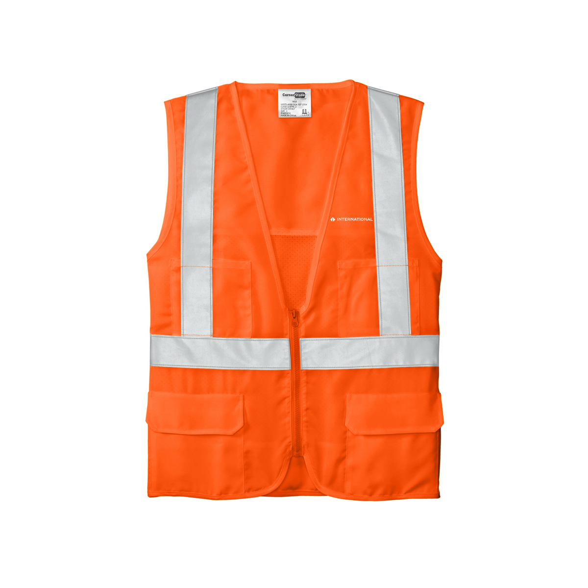 Border International New Logo ANSI 107 Class 2 Mesh Back Safety Vest ...